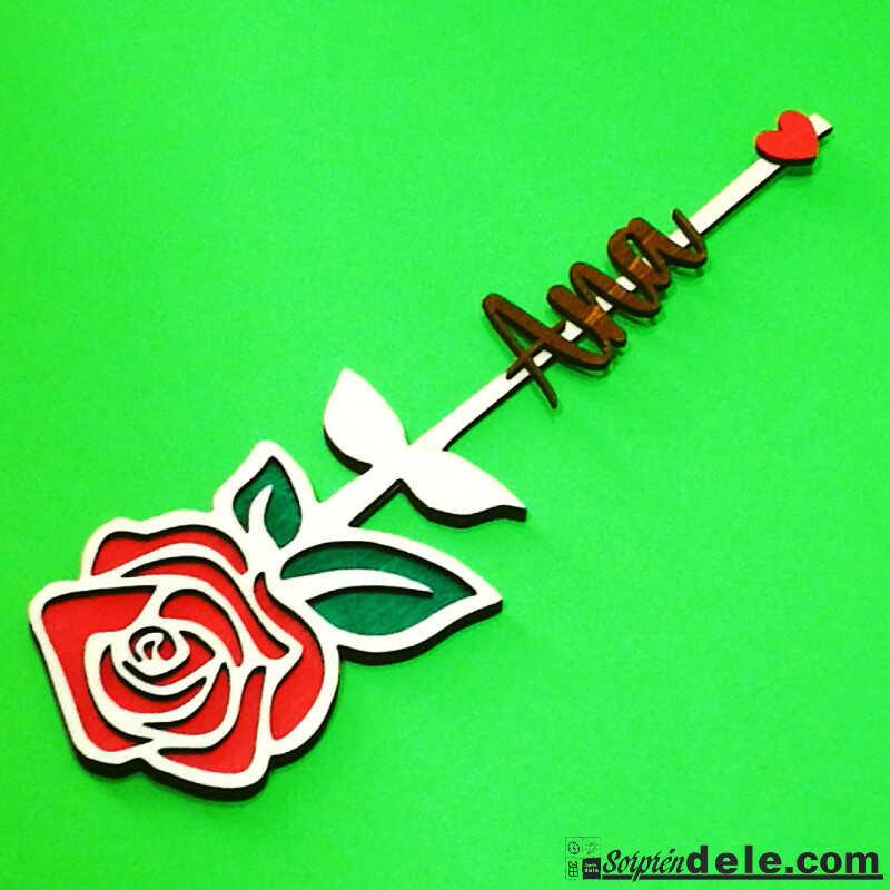 Rosa de madera personalizada