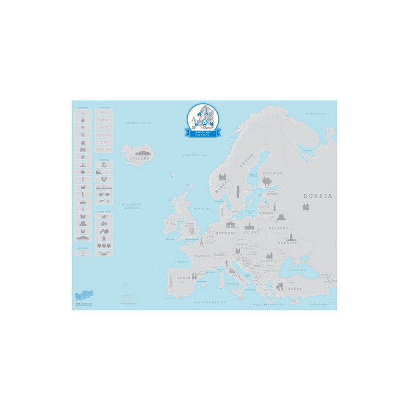 mapa de rascar Europa "Scrach map"