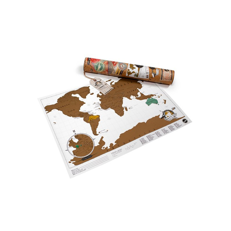 Scrach map, mapa de rascar para viajeros
